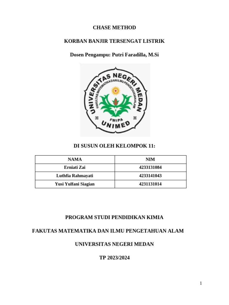 Chase Method Ikatan Kimia Klompok 11 | PDF | Applied And ...
