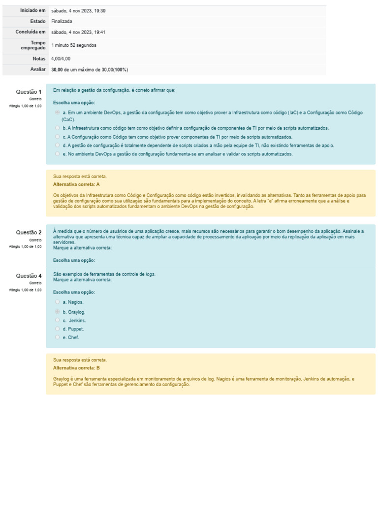 Exercício Avaliativo - Módulo 3 - Revisão Da Tentativa | PDF