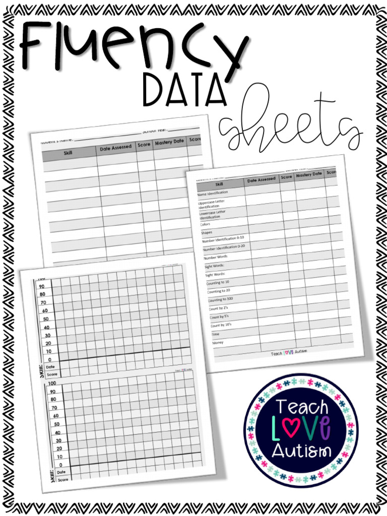 Fluency Data Sheets | PDF | Human Communication