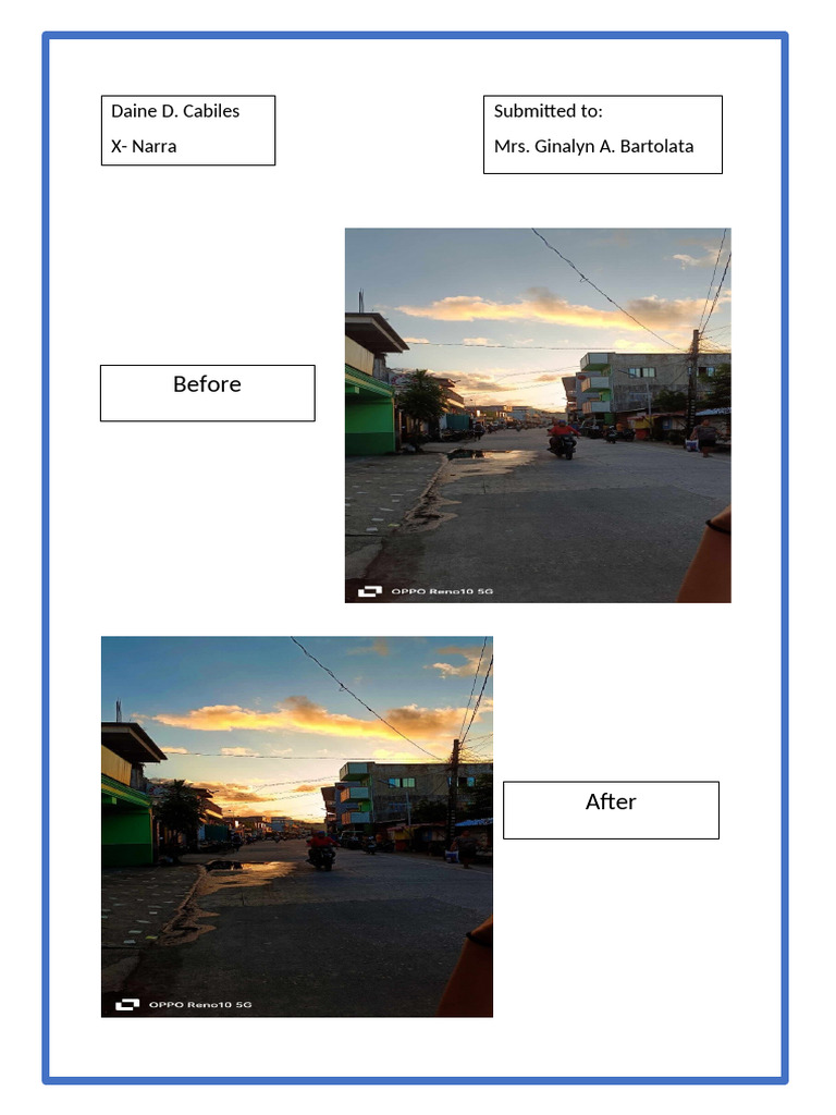 Activity (Mapeh Before and After Pic) | PDF