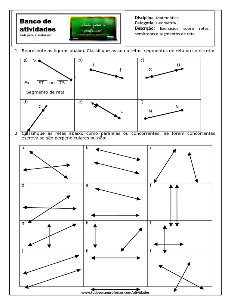 Retas Semirretas e Segmentos | PDF