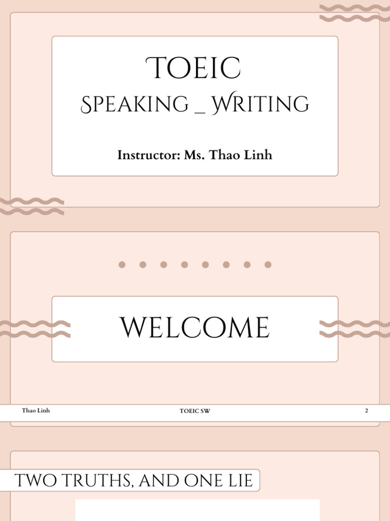 TOEIC SW - SYLLABUS 1 - Ms. Linh | PDF | Phonology | Linguistics