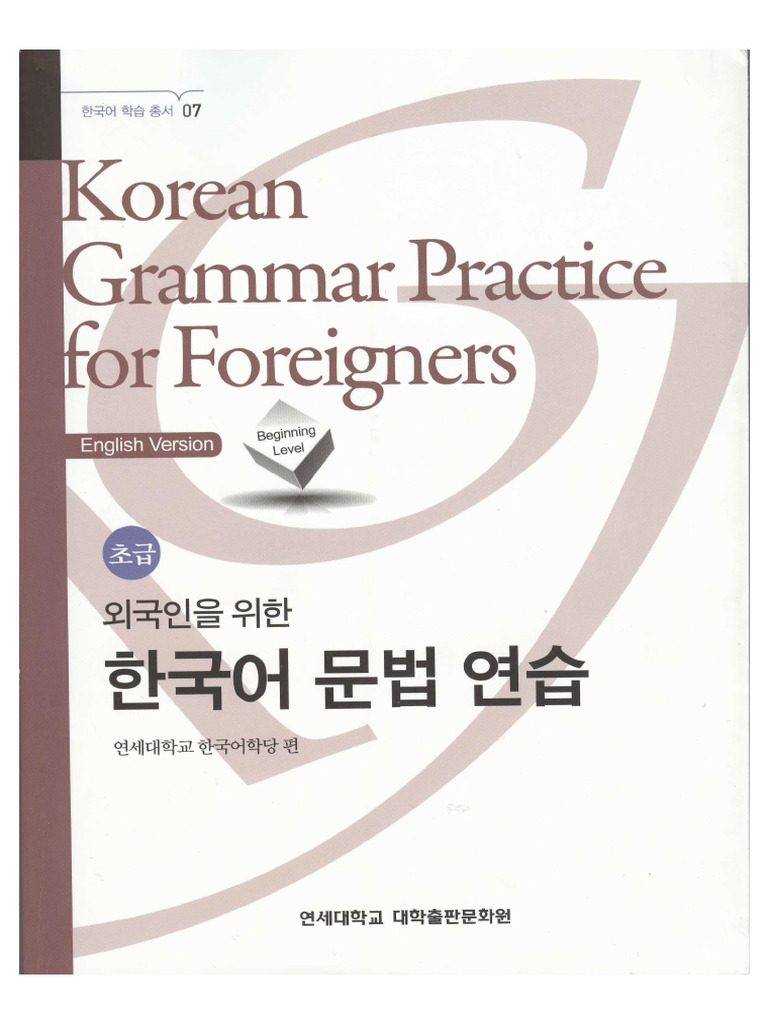Korean Grammar Practice For Foreigners Beginning Level | PDF