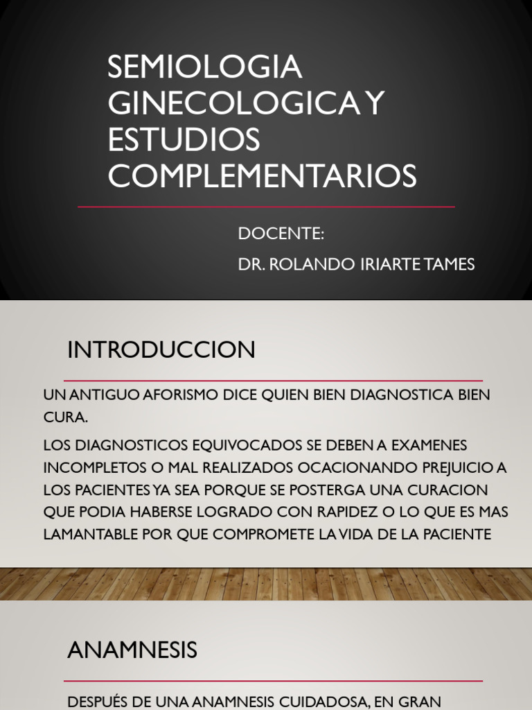Semiologia Ginecologica y Estudios Complementarios | PDF