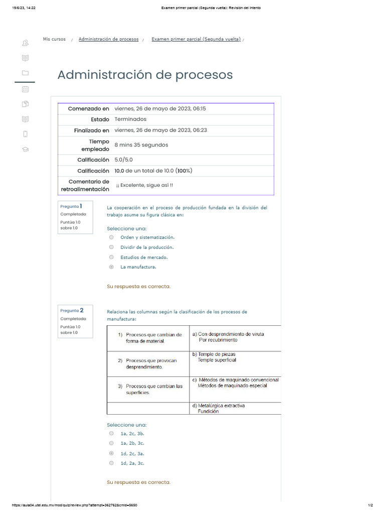 Examen Primer Parcial (Segunda Vuelta) - Revisión Del Intento | PDF | Economias | Ciencias ...