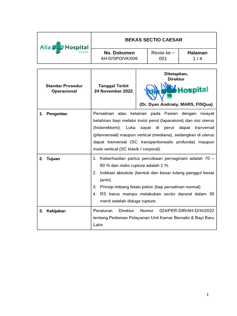 Bekas Sectio Caesar | PDF