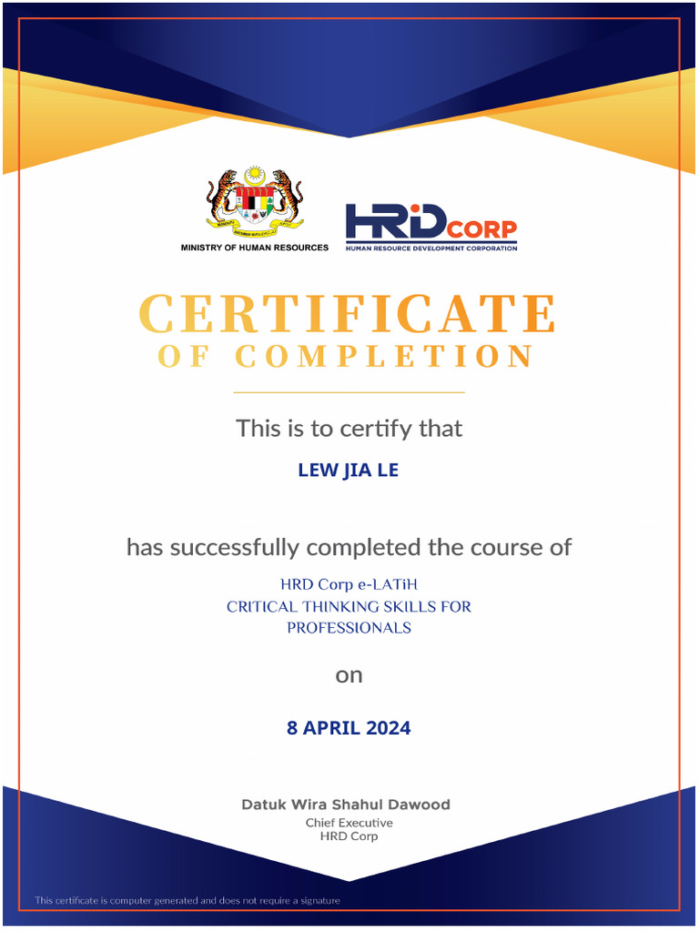 Cert Critical Thinking Skill | PDF