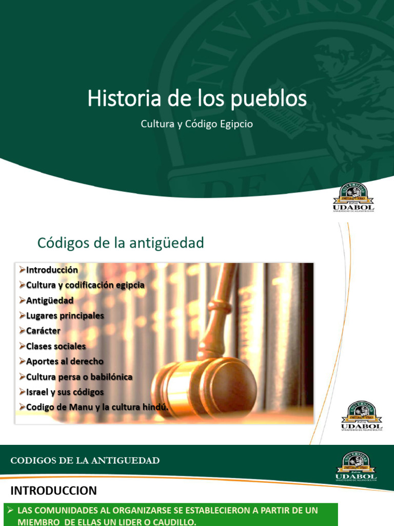 (DER-120) T1-02.1 Cultura y Código Egipcio | PDF | faraón | Derecho