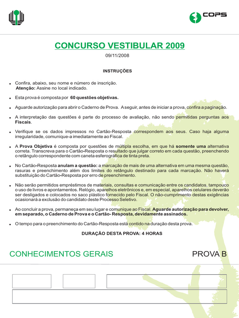 Fase1 - Prova B | PDF