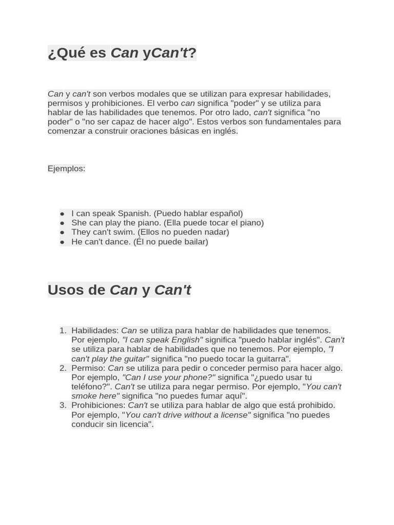 ¿Qué Es Can Ycan't | PDF