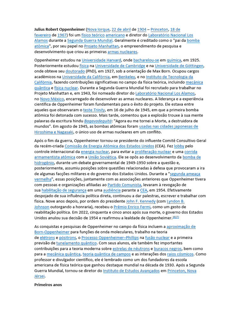 Julius Robert Oppenheimer | PDF