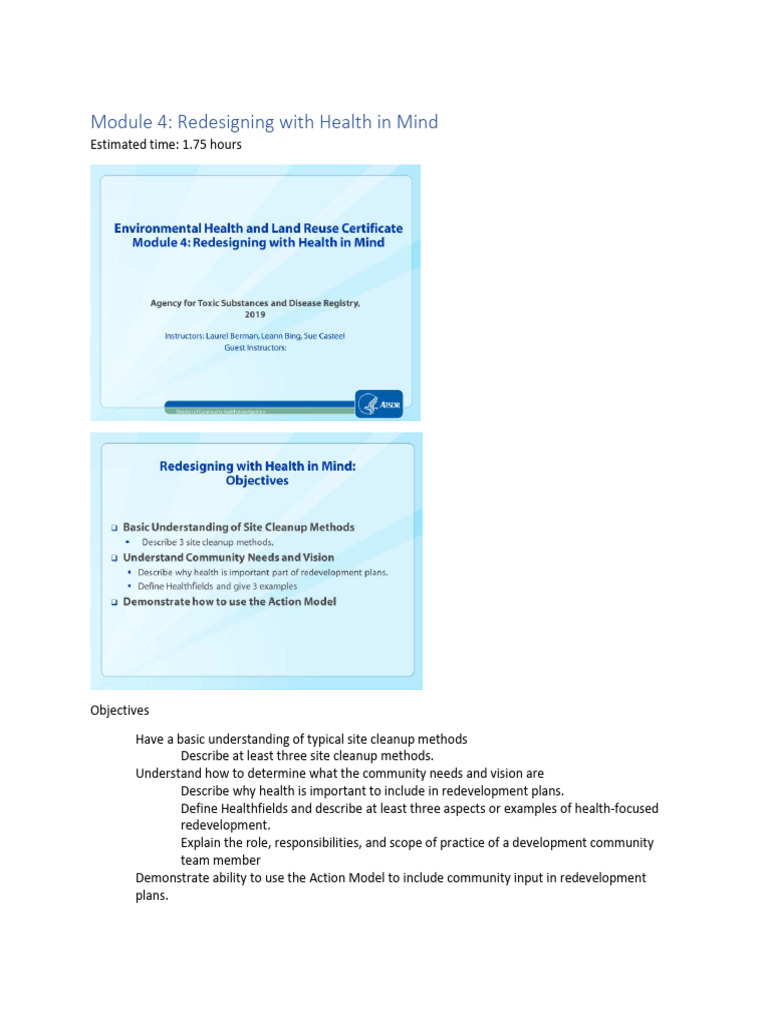 Module 4 Booklet EHLR Classroom P | PDF