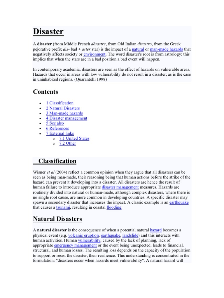 Disaster Management | PDF | Emergency Management | Emergency