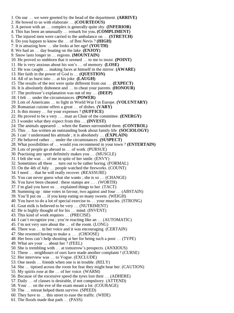 Word Form(Changed) | PDF