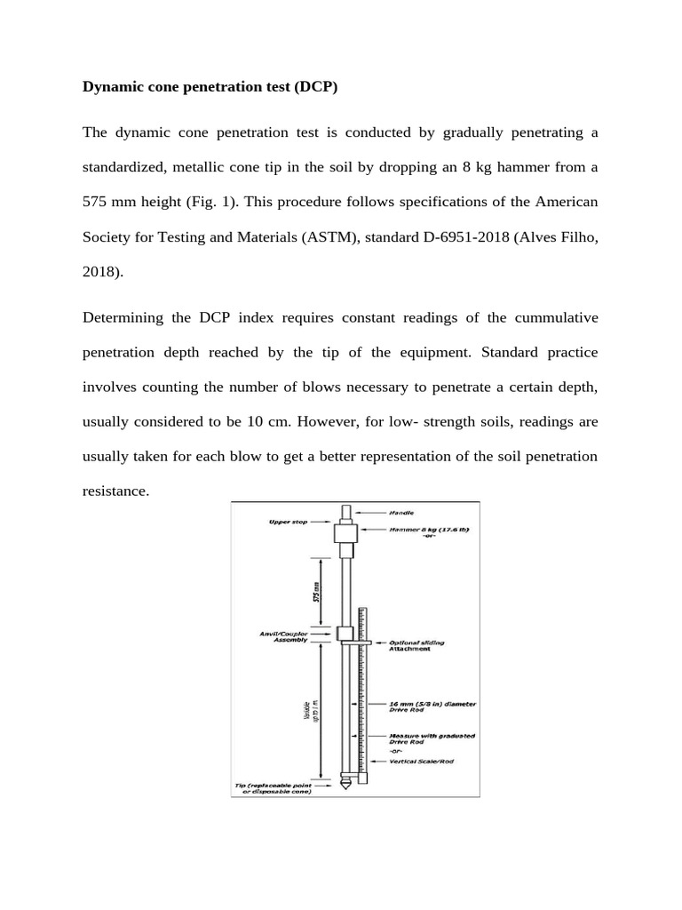 Dynamic Cone Penetration Test | PDF Dynamic Cone Penetration Test | PDF