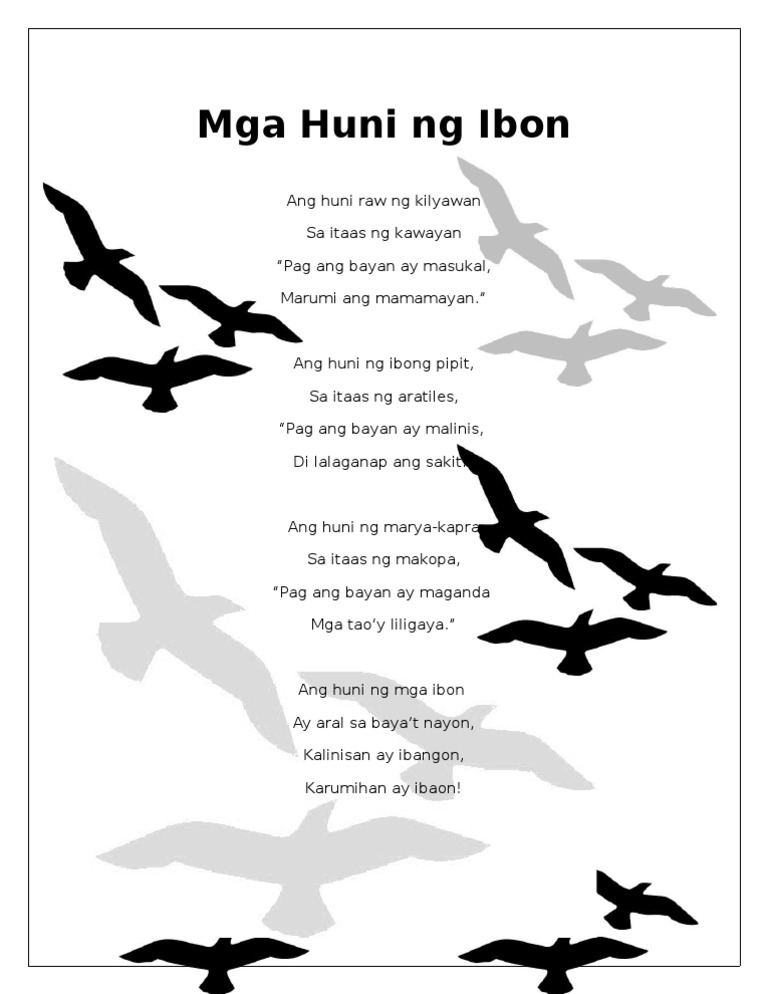 Mga Huni NG Ibon | PDF