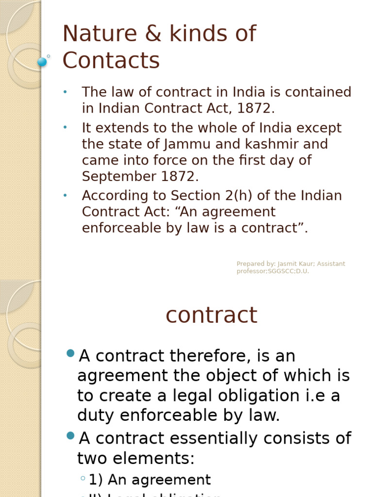 Chap 1 Contract | PDF