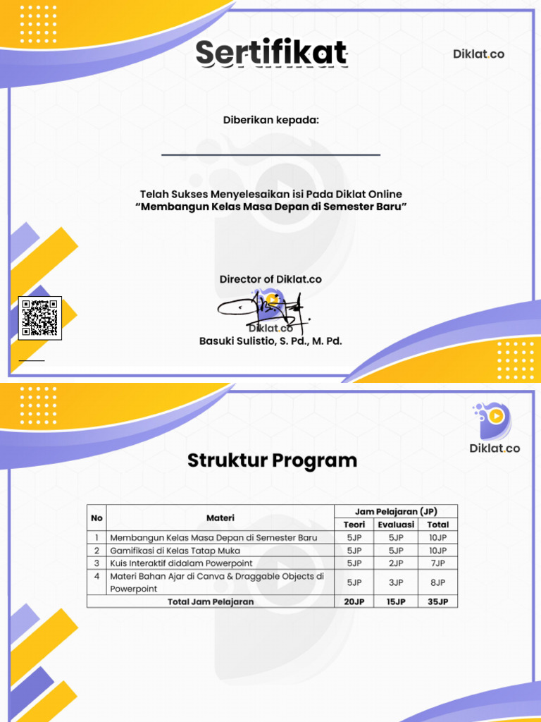 Muh Yazid Ustadi: Nomor: 13.0/DIKLAT - CO/II/2024 | PDF