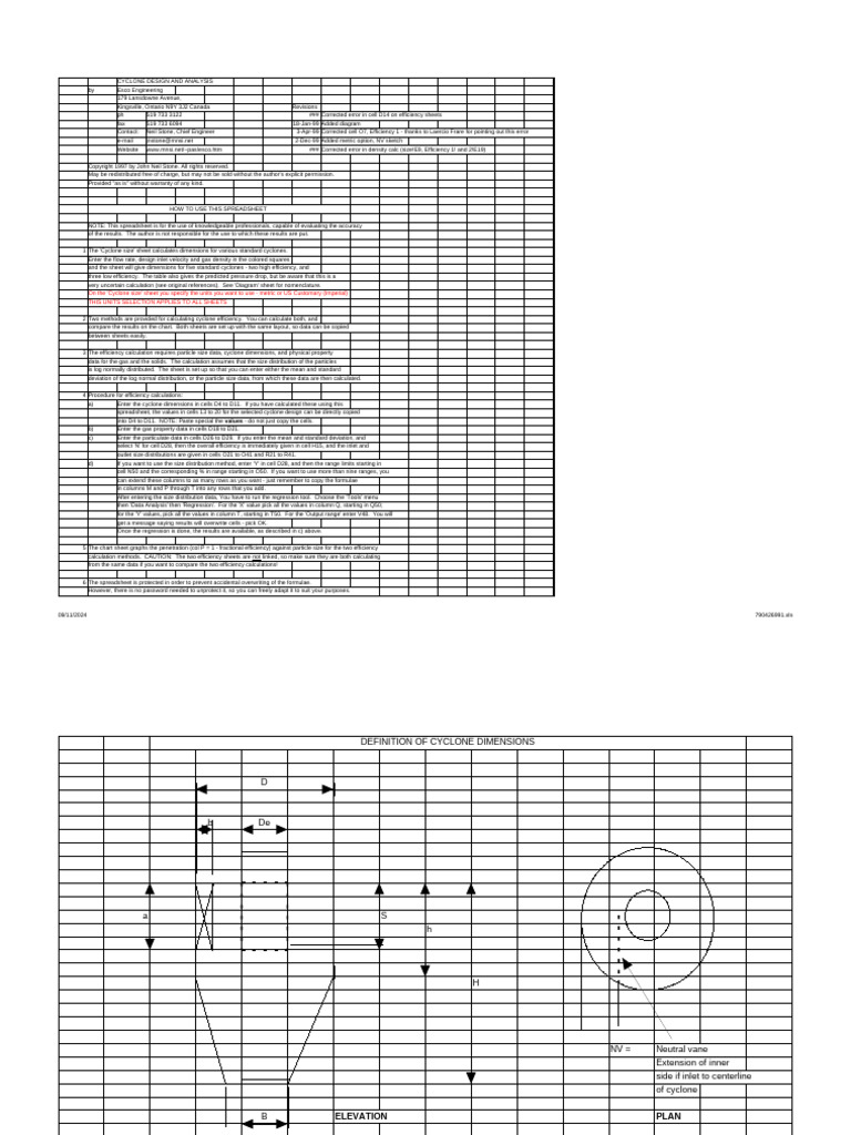 Cyclone Design and Analysis | PDF