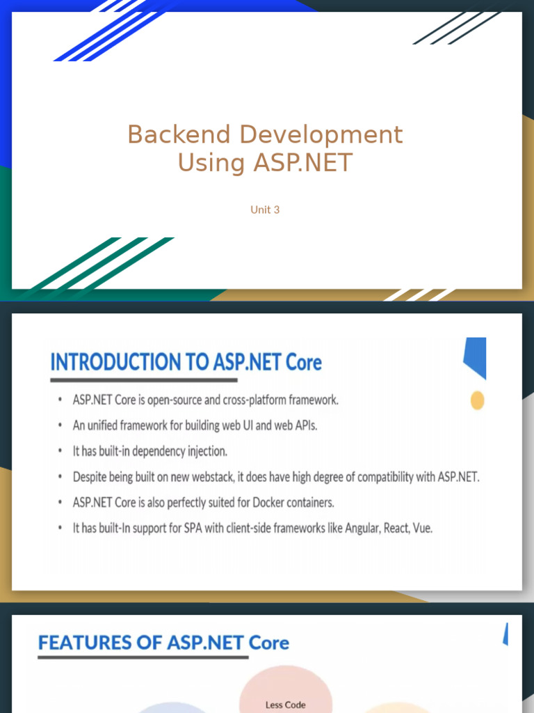 Backend Development Using ASP.NET | PDF Backend Development Using ASP.NET | PDF