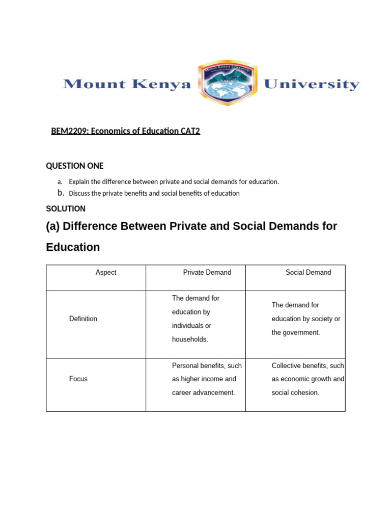 Cat 2 Economics | PDF | Cost–Benefit Analysis | Career & Growth