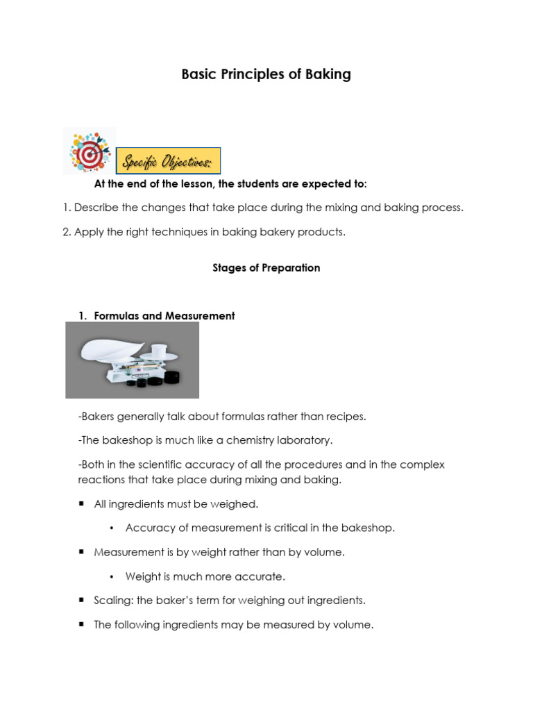 Basic Principles of Baking | PDF