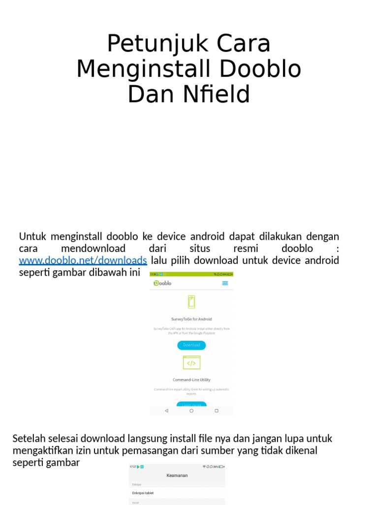 Petunjuk Cara Menginstall Dooblo Dan Nfield | PDF | Komputer