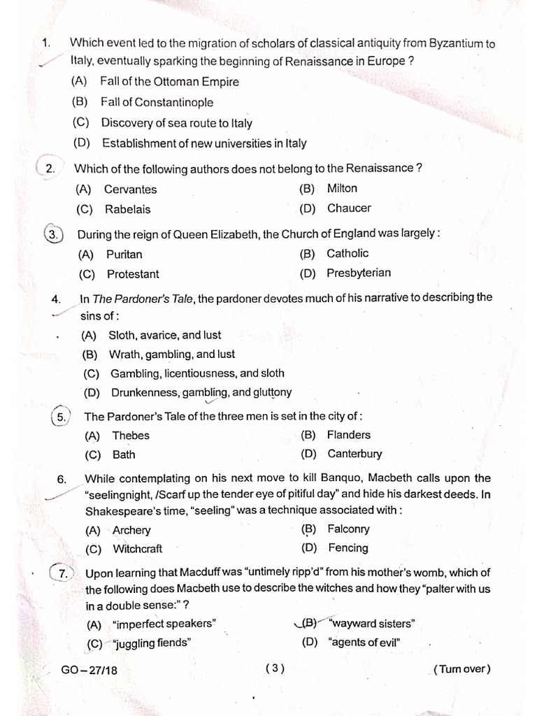 CPET 2024 English Question Paper | PDF