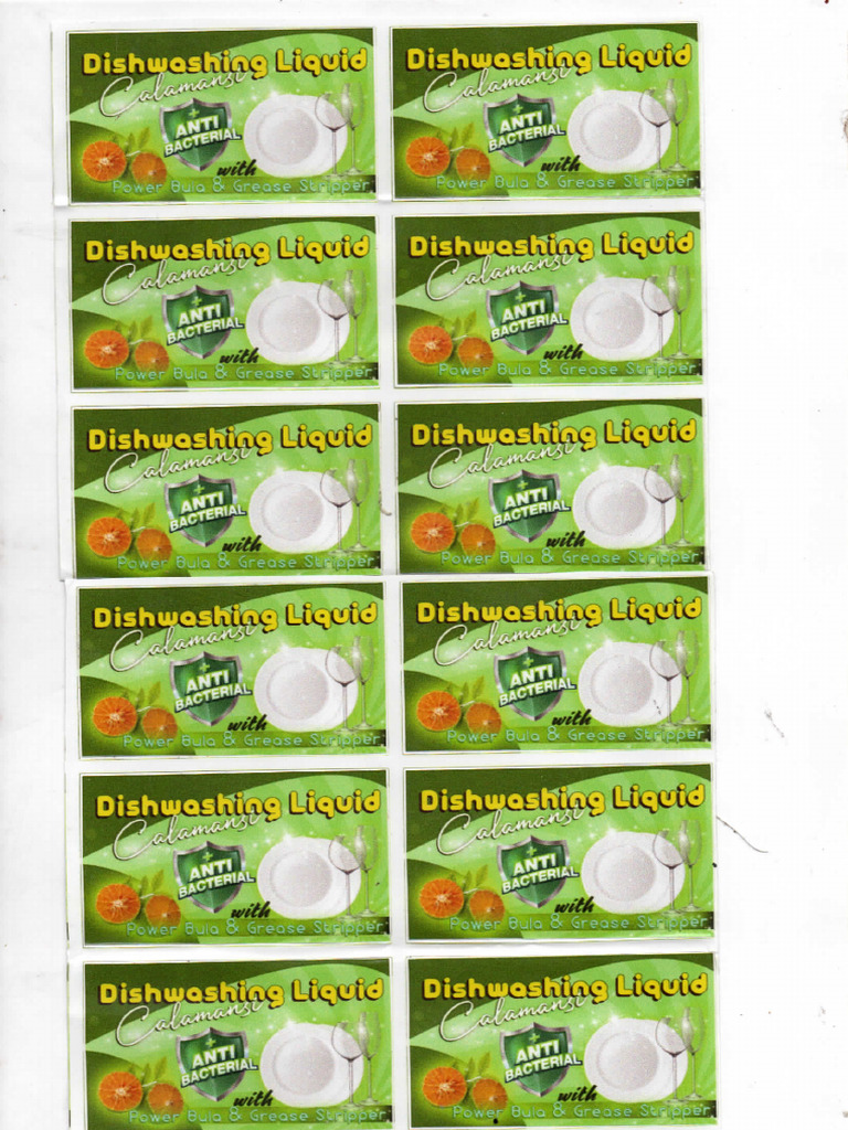 dishwashing sticker | PDF