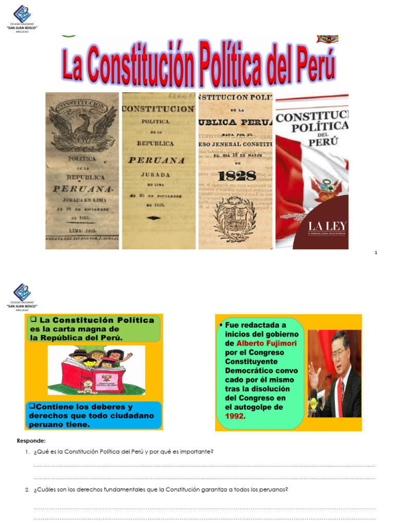 La Constitucion Politica Del Peru | PDF