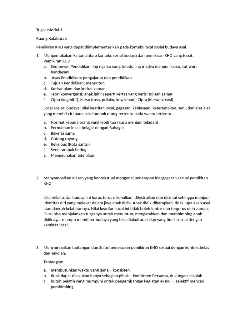 Tugas Peta Konsep Modul 1 | PDF