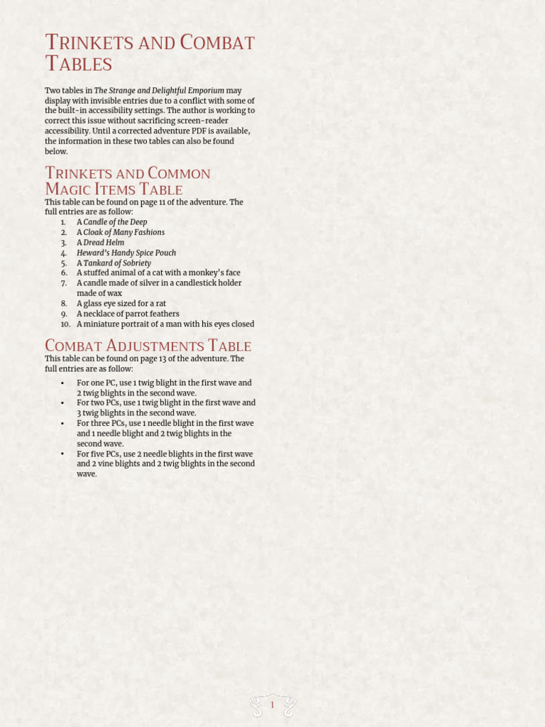 3325388-Trinket_and_Combat_Tables | PDF