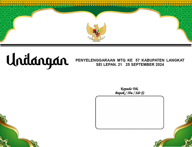 Amplop Undangan MTQ 2024 Cetak 400 JD | PDF