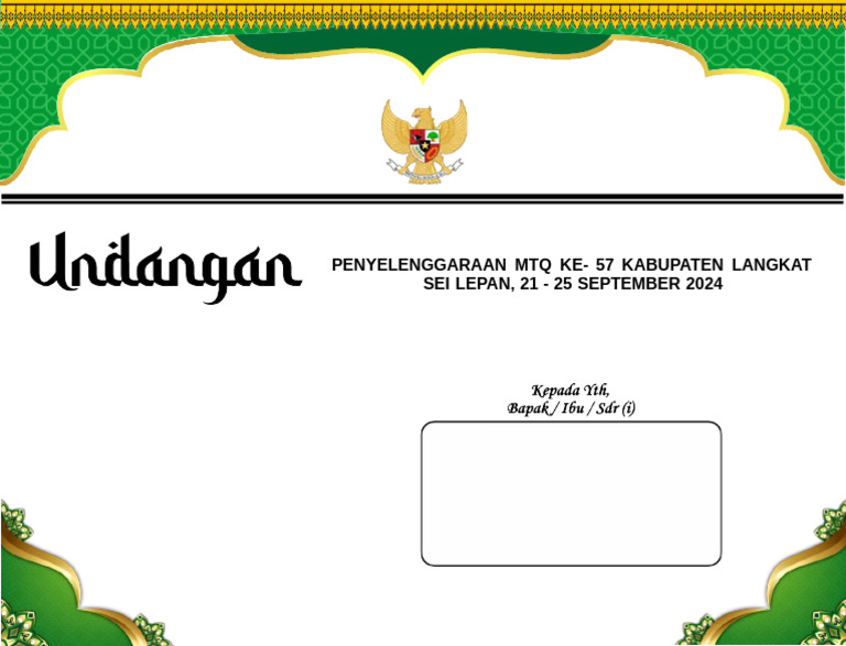 Amplop Undangan MTQ 2024 | PDF