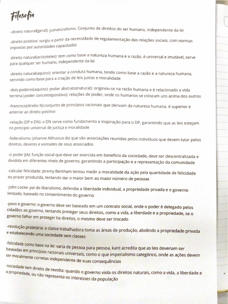 Resumo de Filosofia | PDF