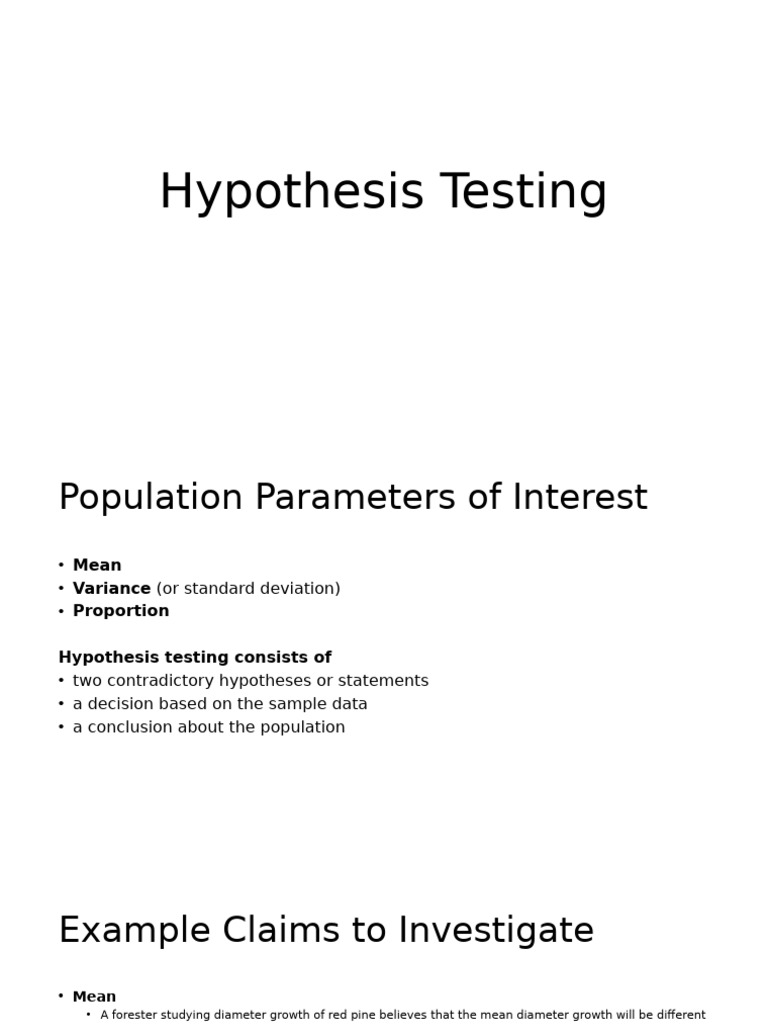 Hypothesis Testing | PDF