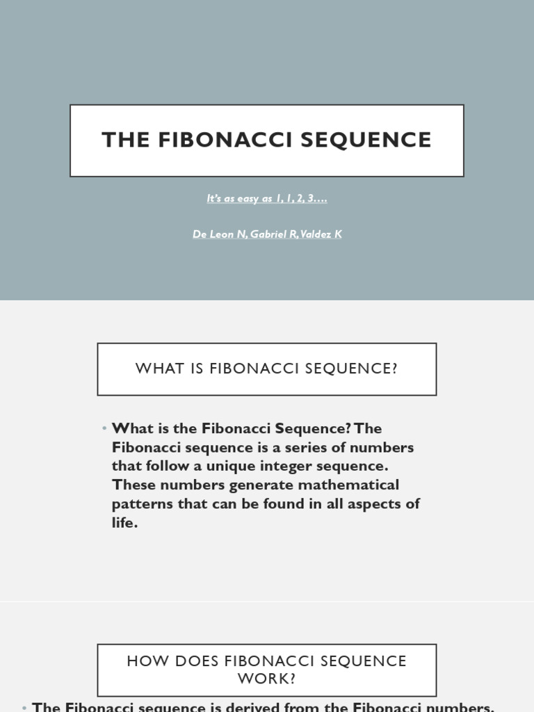 Fibonacci Sequence | PDF