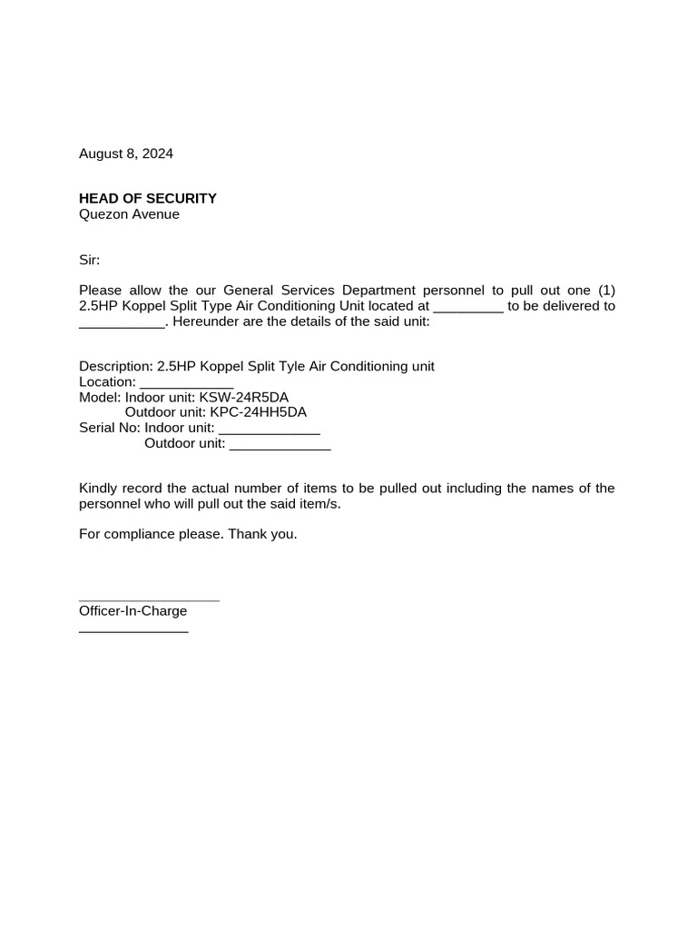 Gate Pass Sample | PDF