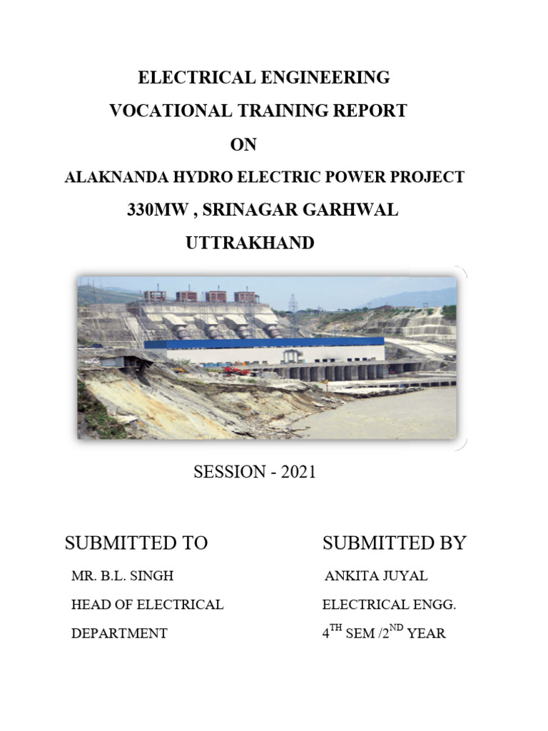 Vocational Tranning Report On GVK DAM Srinagar | PDF