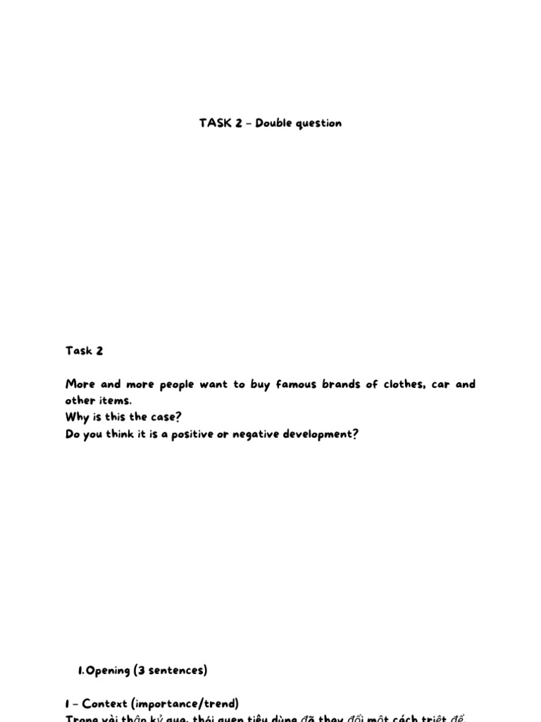 Writing Task 2 Double Question | PDF