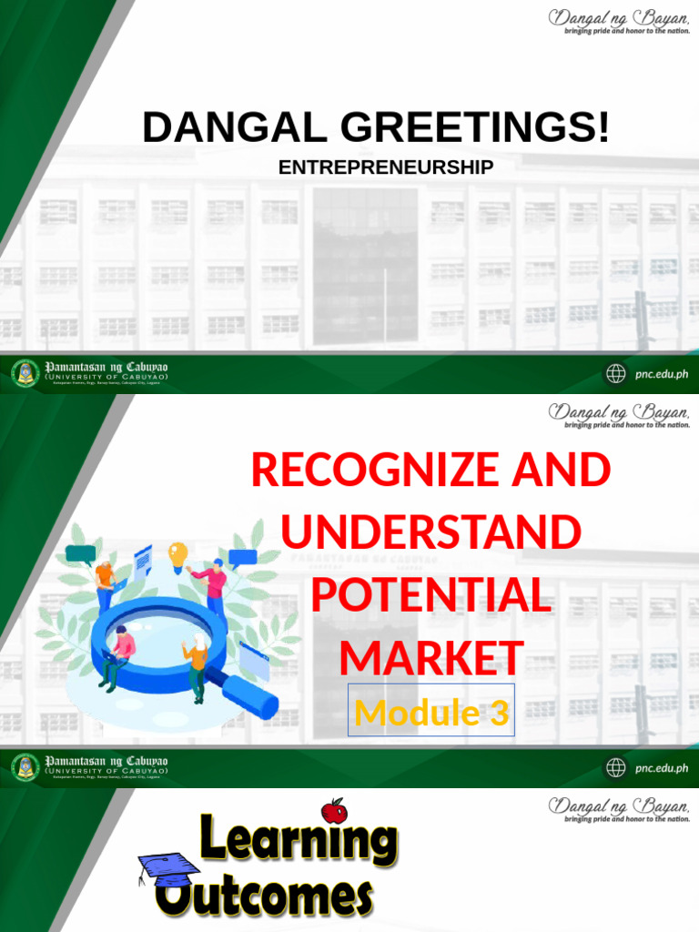 MODULE 3 Recognize and Understand The Market | PDF