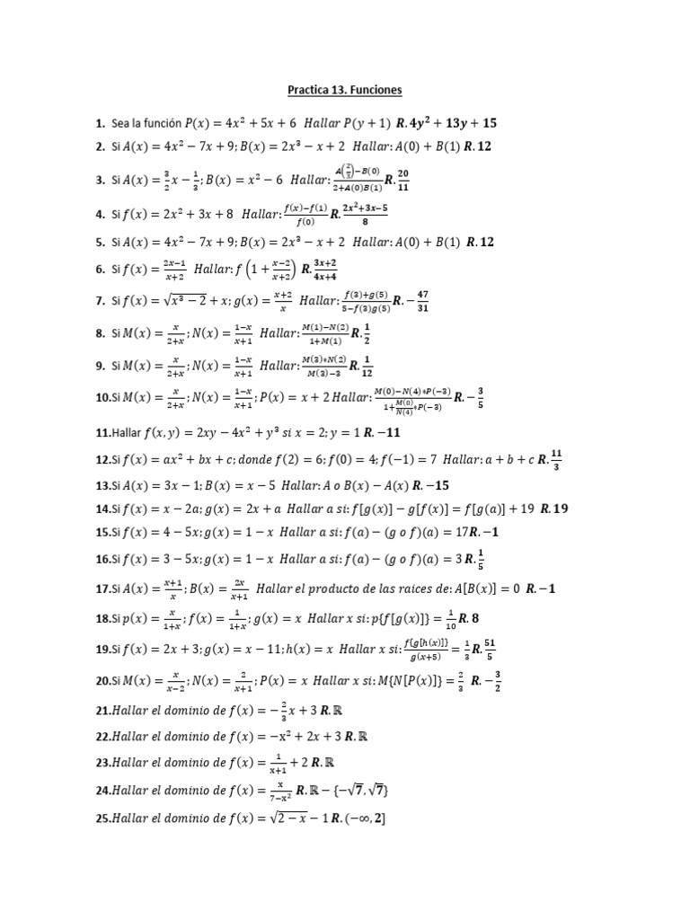 Práctica 13 funciones y funciones | PDF