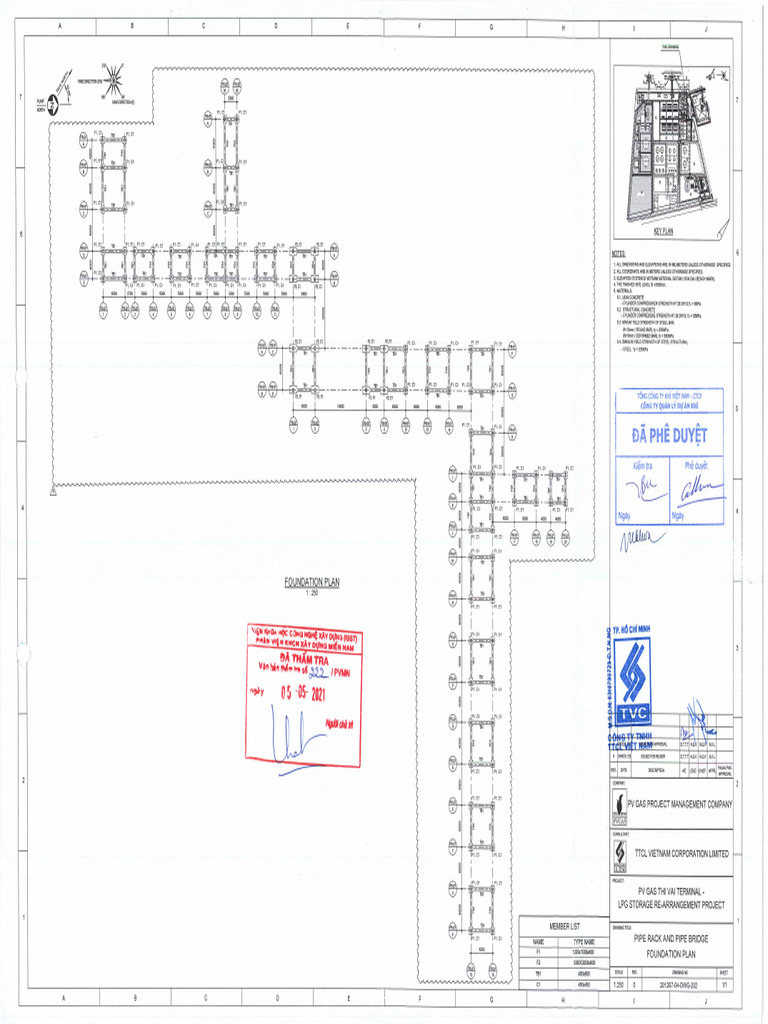 04 DWG 202 - Pipe Rack Foundation - Rev0 | PDF
