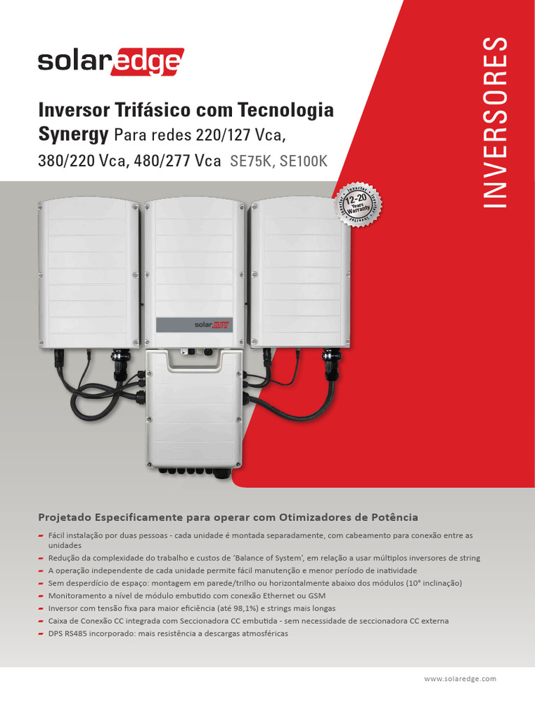 3050f Se75k Se100k Inversor Trifasico Com Tecnologia Synergy | PDF