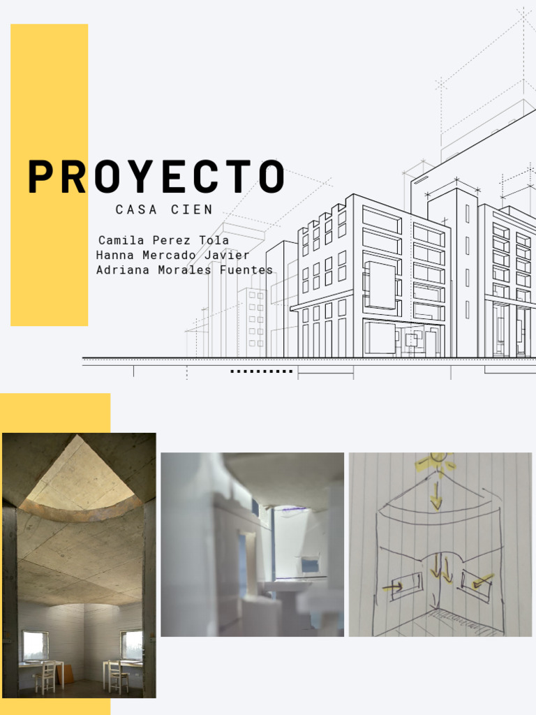 Presentación proyecto de arquitectura minimalista estructurado blanco y negro (42 x 29.7 cm) | PDF