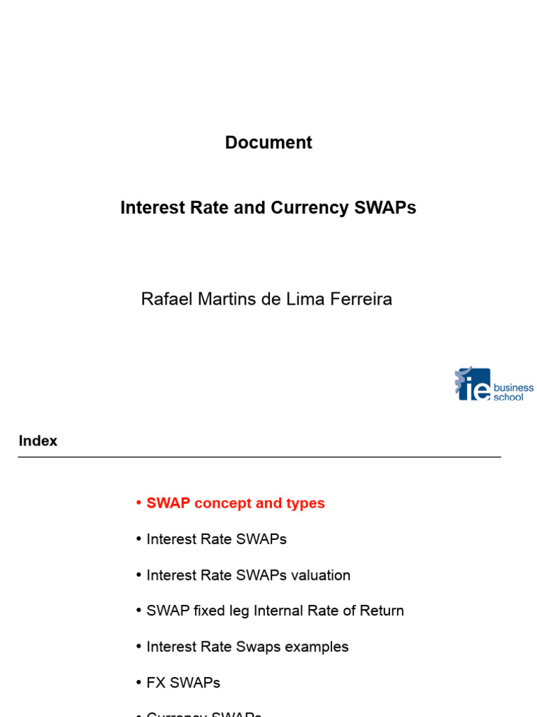 Interest Rate and Currency SWAPs | PDF