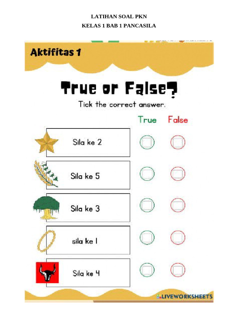 Worksheet PKN Kelas 2 | PDF