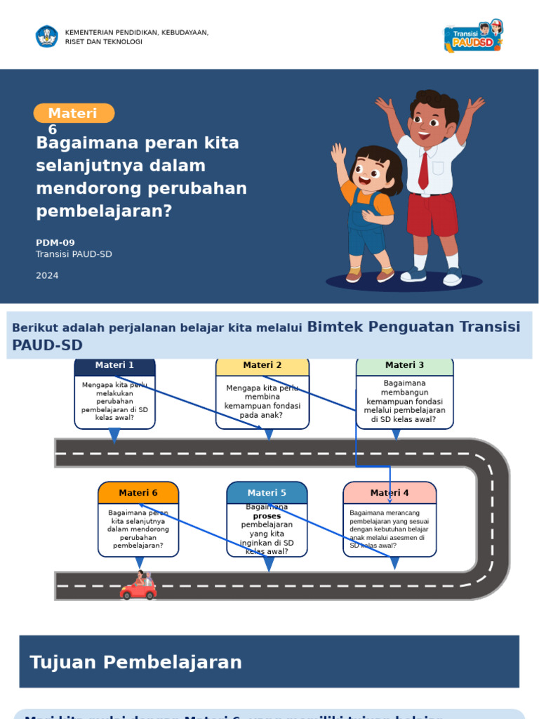 Materi 6 Bimtek Transisi 2024 (Guru) - Strategi Mengubah Pembelajaran | PDF