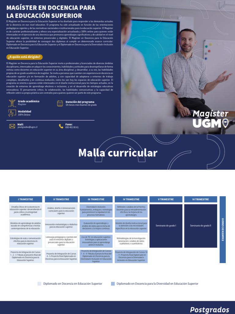 Magíster Docencia para La Educación Superior UGM | PDF