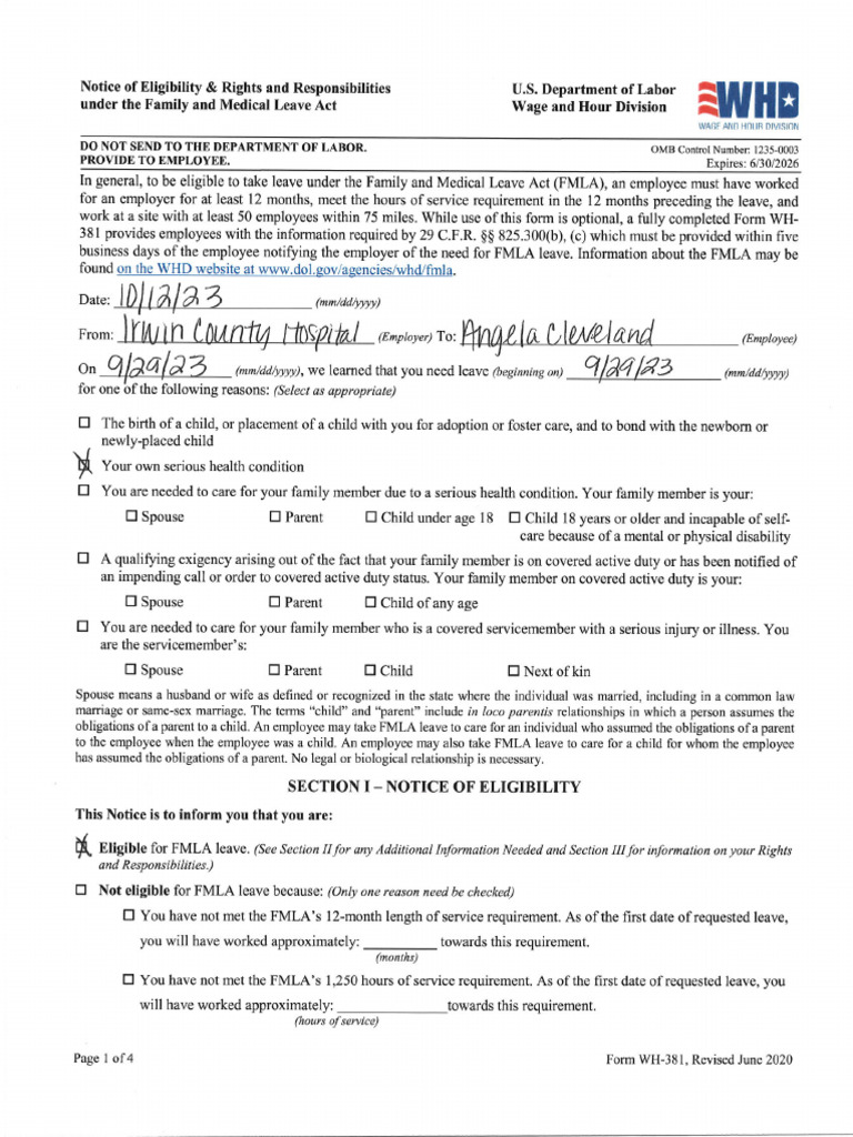 Fmla Paperwork | PDF